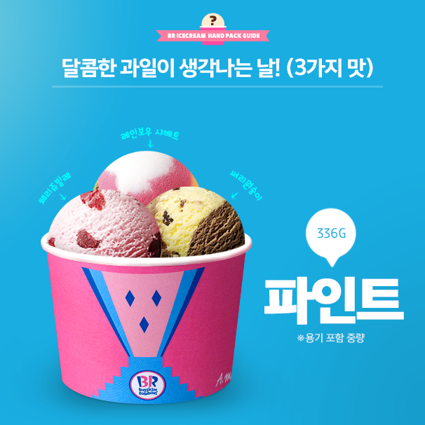 베스킨라빈스 사이즈 파인트 쿼터 패밀리 하프갤런 그랜드 핸드팩 사이즈 가이드 네이버 블로그