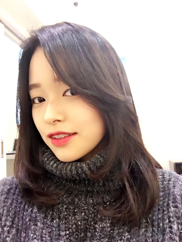 차홍중간머리 레이어드컷 수지단발머리 리즈펌d컬 네이버 블로그
