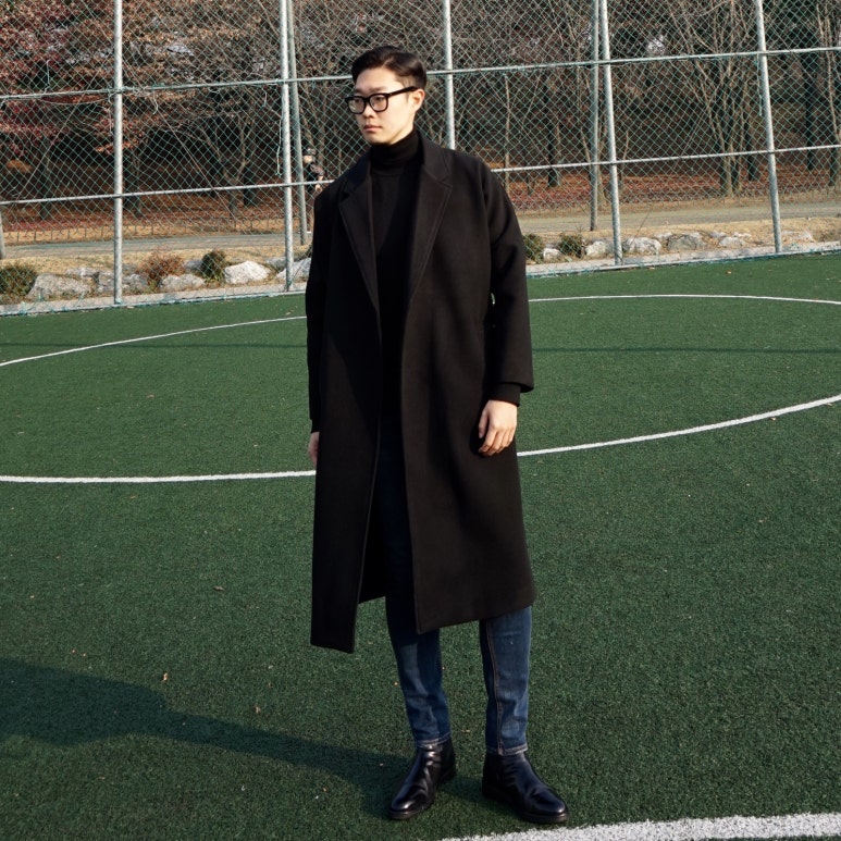 남자 롱코트 윙잇 남친룩 제대로네 네이버 블로그