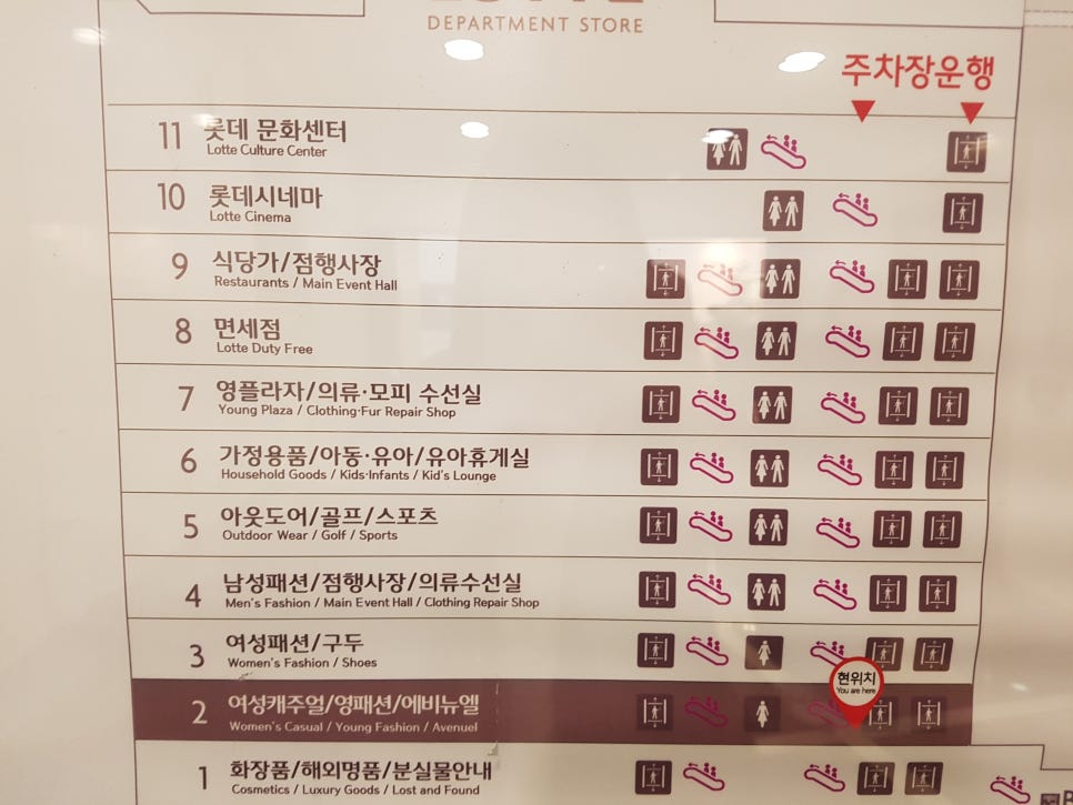 부산 롯데백화점 본점 서면점 층별 안내 영업시간 네이버 블로그
