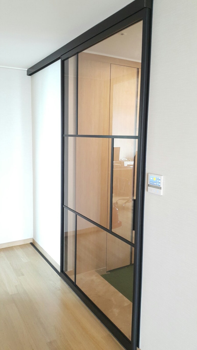 군산 미장아이파크2차 중문시공사진by우리도어 디자인스토리반자동 원슬라이딩도어슬림도어 네이버 블로그