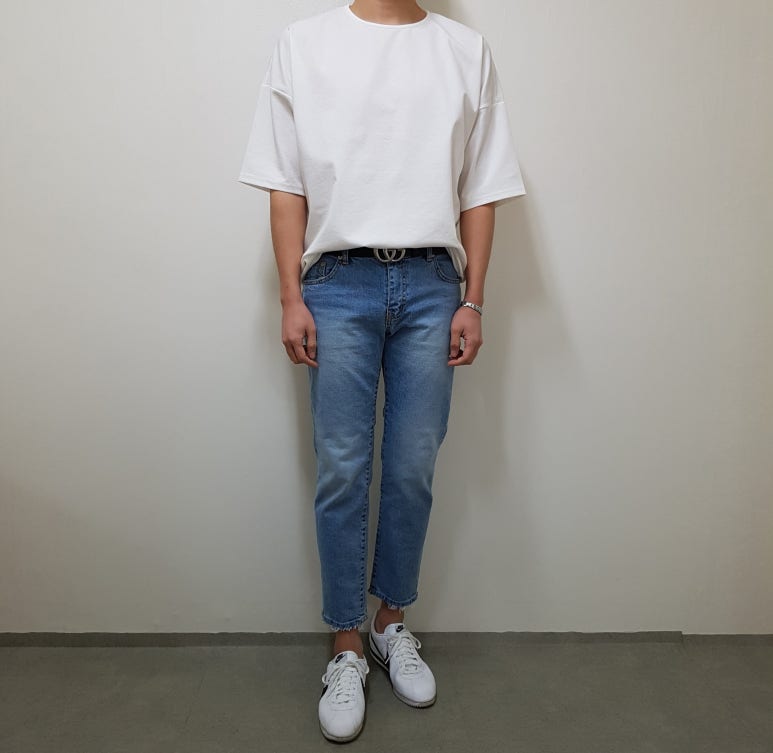 청바지에 흰티 코디남자 벨트나이키 코르테즈 유뱅의 데일리룩 블로그 네이버 블로그