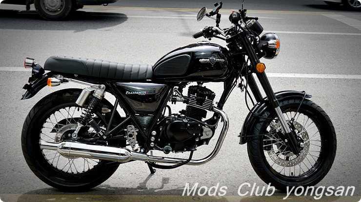 125cc 클래식 오토바이 추천 엘로이 팬텀125 S 신차출고하는 날 Black By모즈클럽 용산점 네이버 블로그