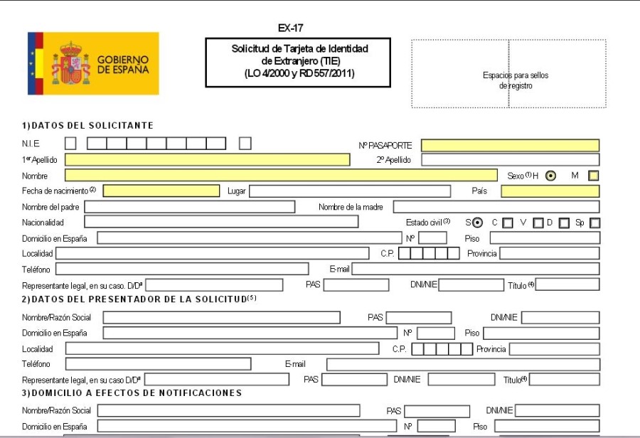 Formulario Tie - Consejos